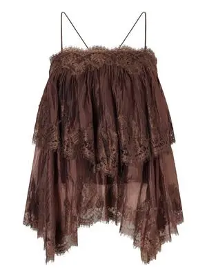 Aje Ophelia Lace-trimmed Camisole - Brown