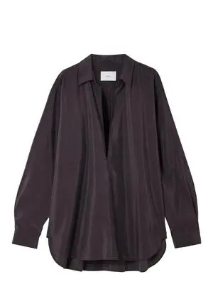 SSSTEIN Skipper Silk-blend Shirt - Gray
