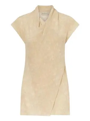 CORTANA Cassiopea Silk-crepe Blouse With Floral Print - Neutrals