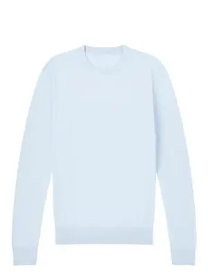 Anderson & Sheppard Knitted Sea Island Cotton Sweater - Blue