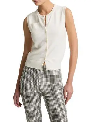 Vince Button-front Sweater Vest - Off White