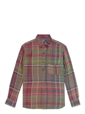 Polo Ralph Lauren Button-down Collar Checked Linen Shirt - Green