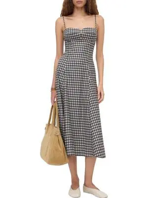 REFORMATION Kailani Plaid Midi Dress - Beacon Check