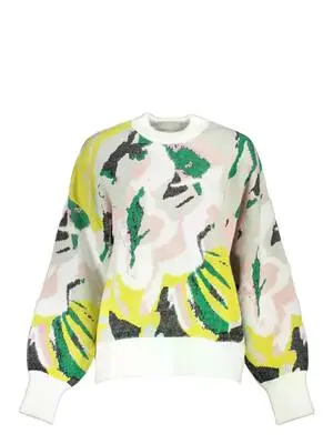 Desigual Patterned Crew-neck Sweater - White
