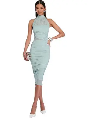 SEROYA Esmee Midi Dress Frosted Sea