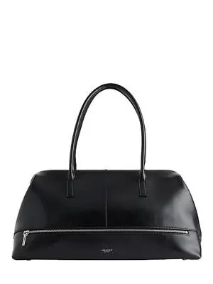 VERAFIED Leather Shoulder Bag - Noir