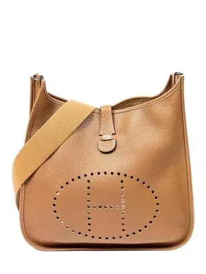 Hermès Evelyne Ii Pm Perforated-leather Shoulder Bag - Brown