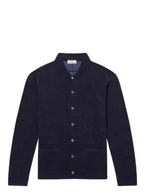 PIACENZA CASHMERE 1733 Silk And Linen-blend Chore Overshirt - Blue