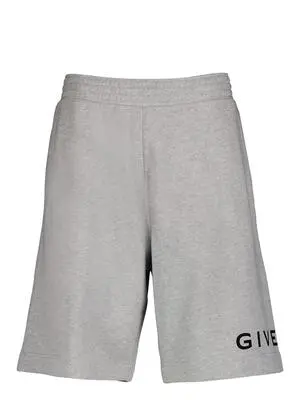 Givenchy Logo-print Cotton Shorts - Grey