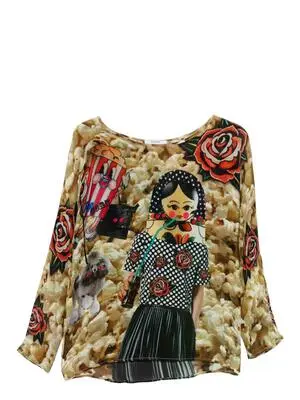 THE ARTISTYLIST Graphic-print Blouse - Neutrals
