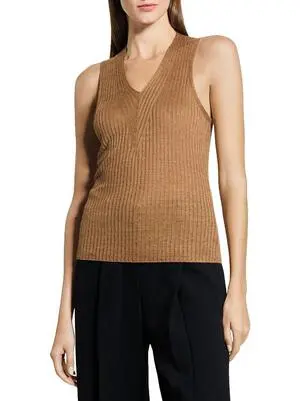 THEORY Linen Blend Rib Tank