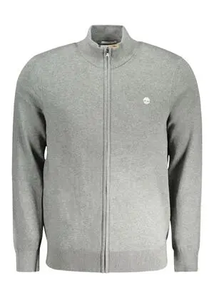 Timberland Logo-embroidered Zip-up Cardigan - Grey