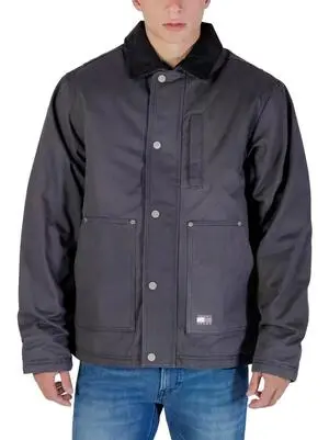 Tommy Hilfiger Corduroy-collar Denim Jacket - Grey