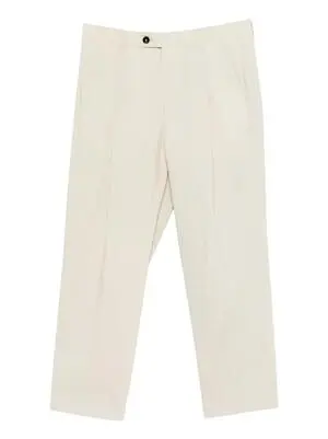 BE ABLE Pressed-crease Trousers - Neutrals
