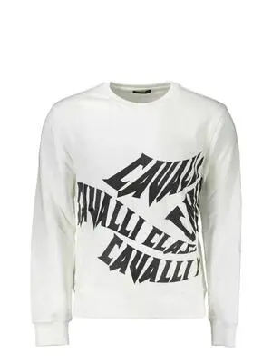 Roberto Cavalli Logo-print Crewneck Sweatshirt - White