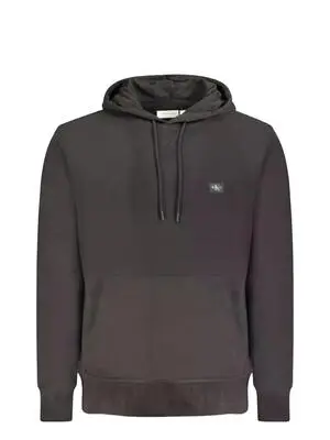 Calvin Klein Cotton Hoodie With Logo Patch - Black