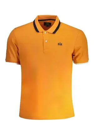 LA MARTINA Logo-embroidered Polo Shirt - Orange