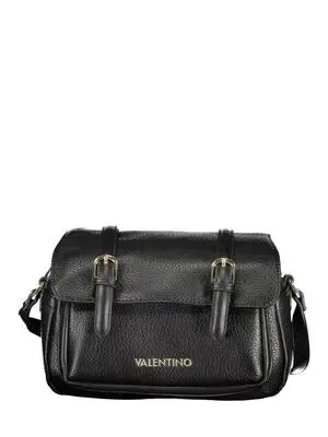 MARIO VALENTINO Pebbled Buckle-strap Crossbody Bag - Black