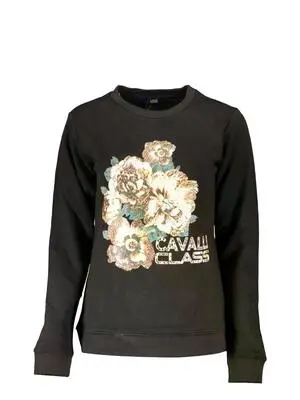 Roberto Cavalli Floral Print Sweatshirt - Black