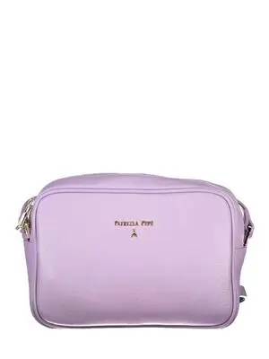 Patrizia Pepe Grained Leather Crossbody Bag - Purple