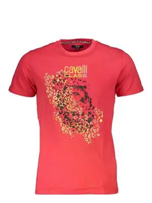 Roberto Cavalli Print-detail Round-neck T-shirt - Red