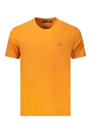 NAPAPIJRI Logo-embroidered Cotton T-shirt - Orange