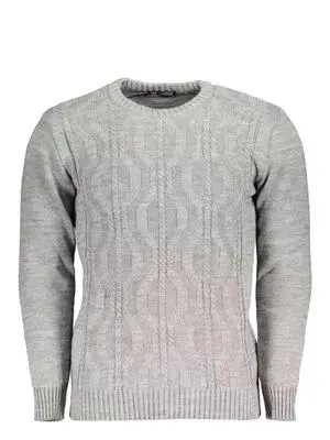 U.S. Grand Cable-knit Elbow-patch Sweater - Grey