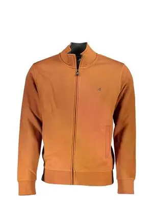 U.S. Grand Embroidered-logo Zip-up Sweatshirt - Brown