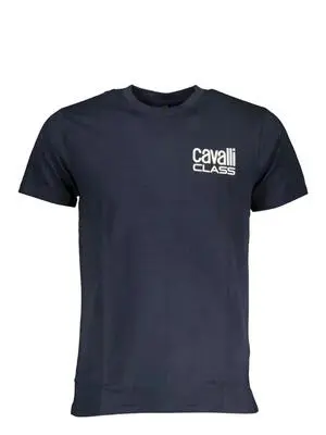 Roberto Cavalli Logo-print Cotton T-shirt - Blue
