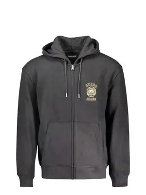 GUESS Logo-Embroidered Zip-Up Hoodie