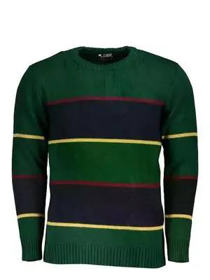 U.S. Grand Striped Crew-neck Sweater - Green