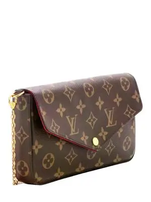 LOUIS VUITTON Felicie Pochette Monogram Canvas - Brown