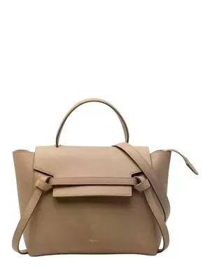 Celine 2019 Micro Grained Calfskin Belt Bag Satchel Neutrals