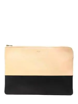 CELINE 2014 Bicolor Leather Solo Clutch Bag