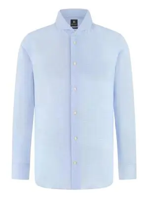 Boggi Milano Naples Collar Checked Shirt - Blue
