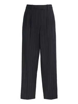 Rag & Bone Pinstripe Wide-leg Trousers - Navy