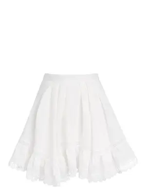 Claudie Pierlot Lace-trim Mini Skirt - White