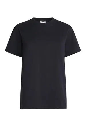 GANNI Organic Cotton Logo T-shirt - Grey