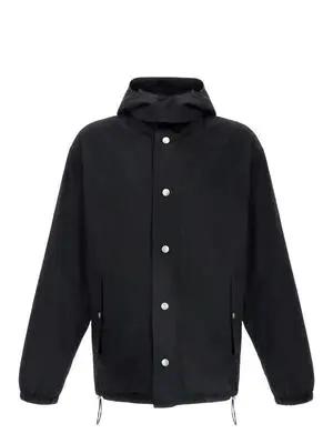 Roberto Cavalli Hooded Drawstring Jacket - Black