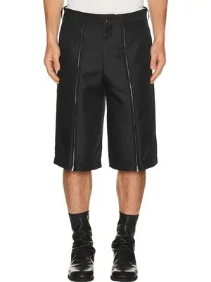 Comme Des Garçons Double Zipper Shorts - Black