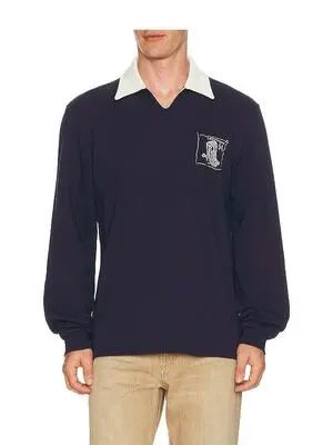 PALMES Boot Open Rugby Shirt In . Also - Navy