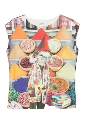 The Artistylist Graphic-print Sleeveless Tank Top - Orange