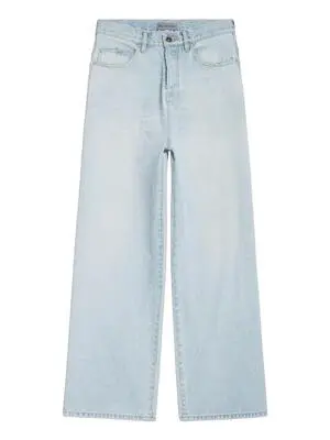 Balenciaga Wide Leg Denim Pants - Blue