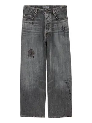 Balenciaga Tattoo Baggy Pants - Grey