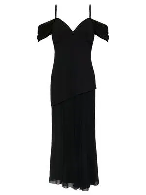 ANIYE BY Teodora Asymmetric Maxi Dress - Black