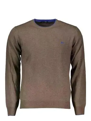 HARMONT & BLAINE Embroidered Logo Crew-neck Sweater - Brown