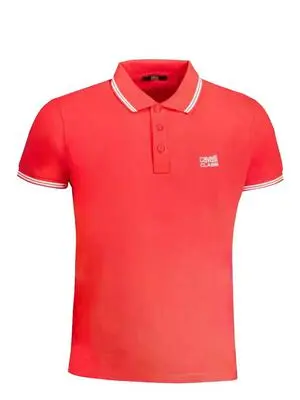 Roberto Cavalli Logo-embroidered Tipped Polo Shirt - Red