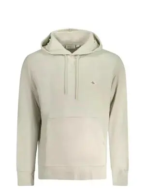 Calvin Klein Logo-patch Cotton Hoodie - Neutrals