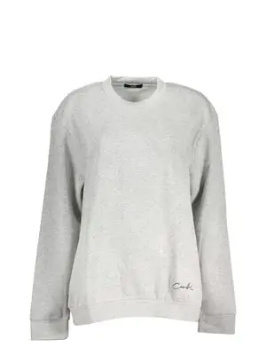 Roberto Cavalli Logo-Embroidered Crew-Neck Sweatshirt Grey