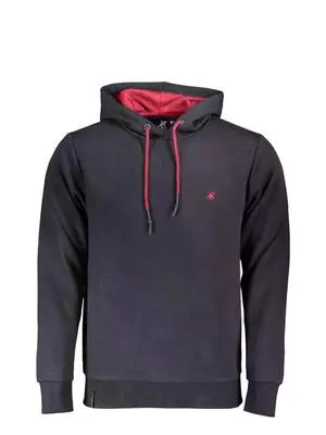 U.S. Grand Embroidered-logo Hoodie - Blue